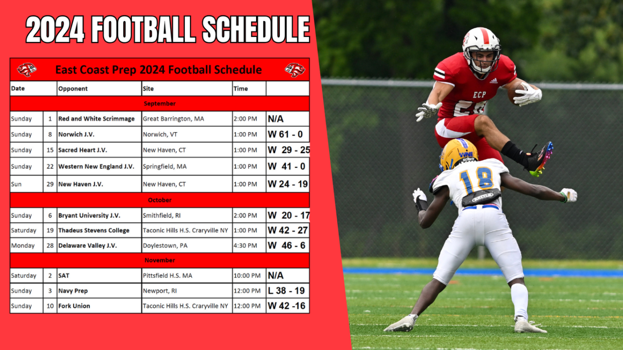 2024 GAME DAY SCHEDULE | East Coast Prep