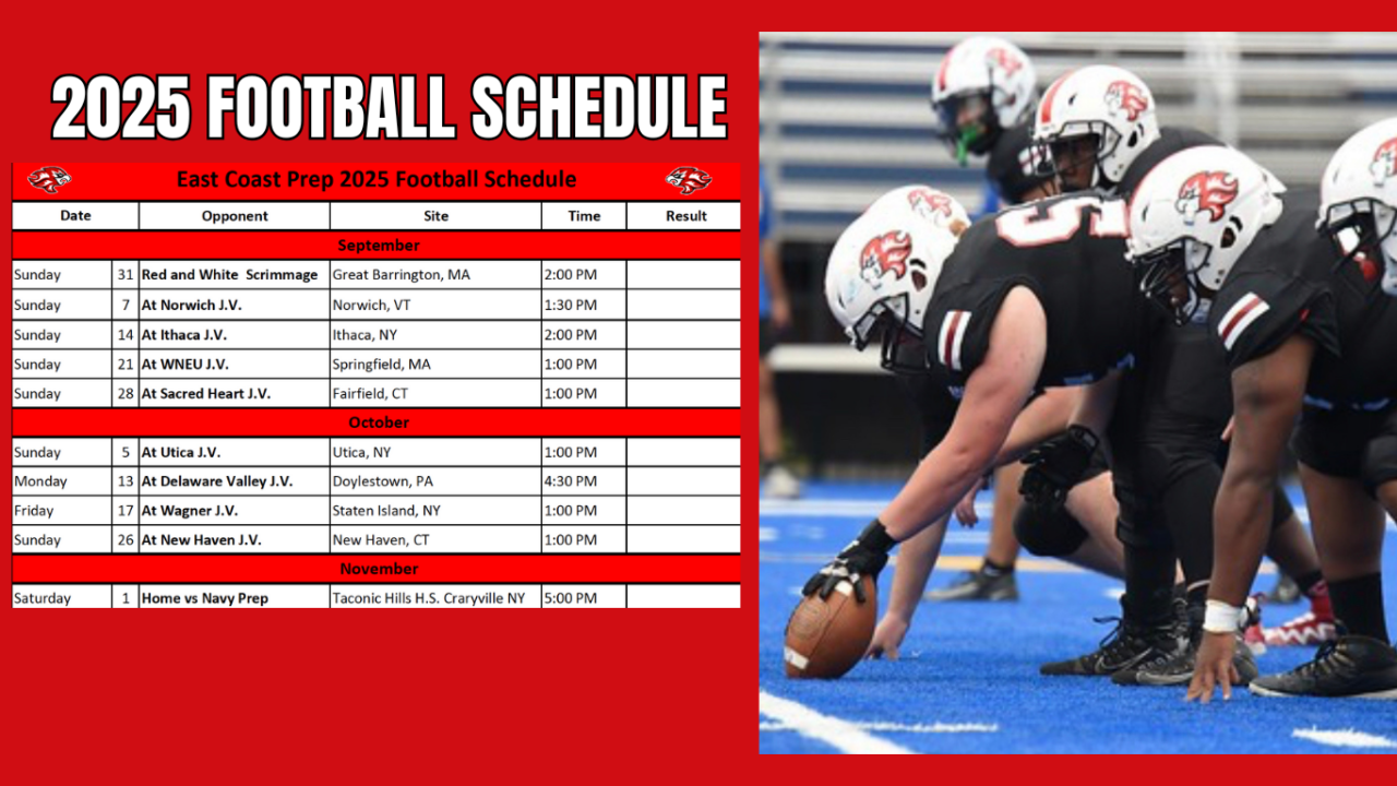 2025 GAME DAY SCHEDULE | East Coast Prep